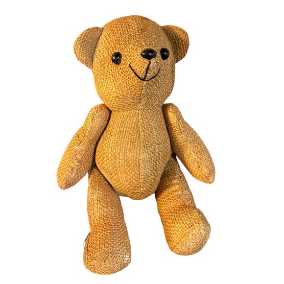 Source Unknown | Accents | Vintage Brown Burlap Bear Button Accents ...